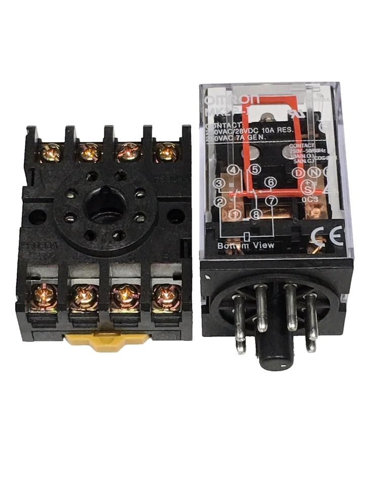 Relay MK2P-I MK2P MK2 AC 12V AC 8 Pin 10A 250VAC and PF083A Socket 5 ...