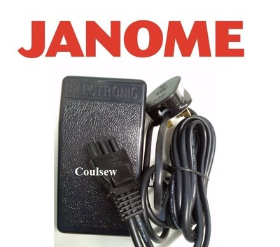 JANOME OVERLOCKER FOOT CONTROL. (GENUINE JANOME) Overlock Pedal & Lead ...