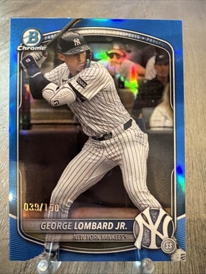 2025 Bowman Chrome George Lombard Jr. True Blue /150 #BCP-164 Yankees ...