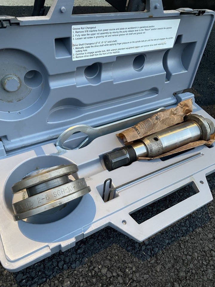 Ridgid 918-I Roll Groover W Power Drive Stand! 2-12” Rollers! | eBay