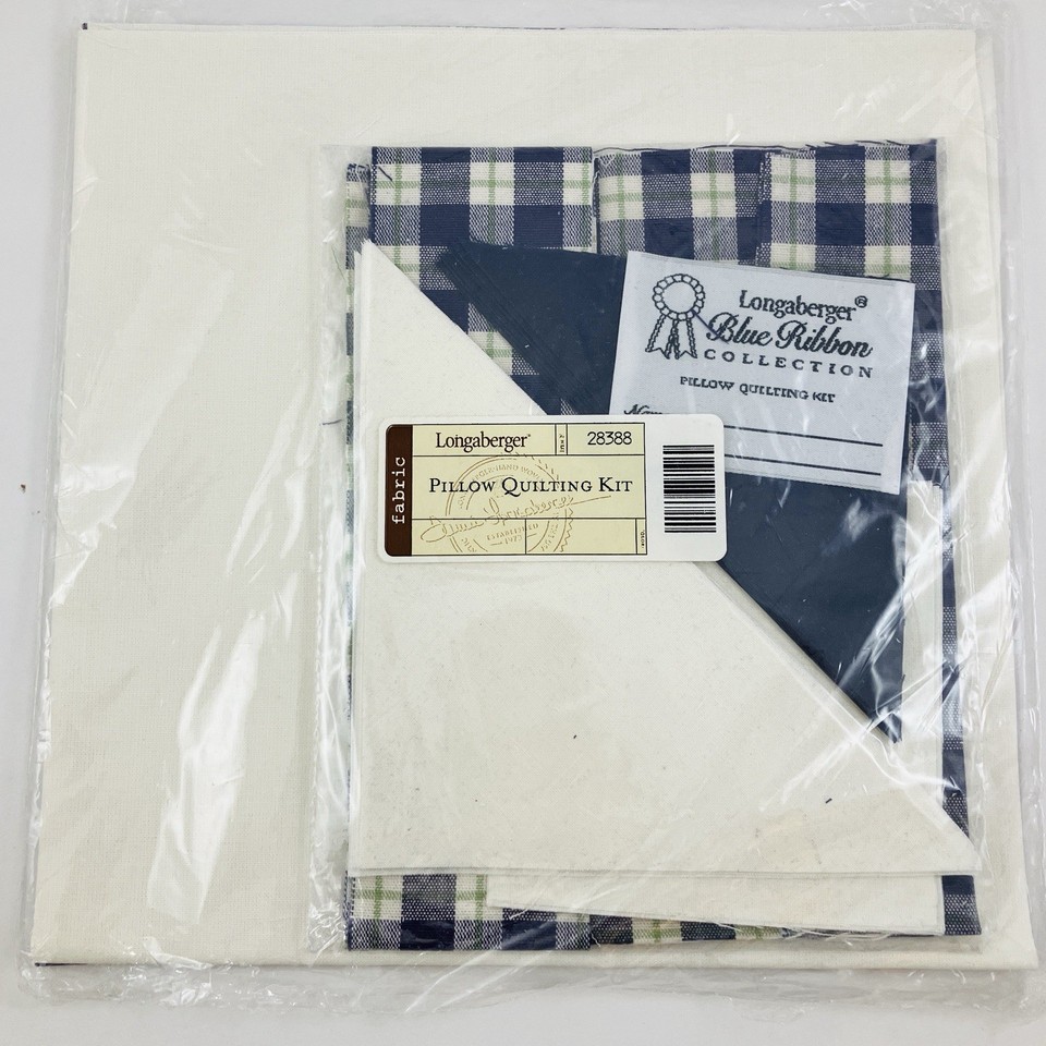Longaberger Blue Ribbon Collection Pillow Quilting Kit 16" x 16" New | eBay