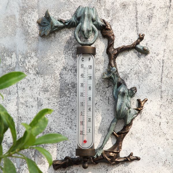 Frog Thermometer Wall Mounted Outdoor Garden Large 16"H SPI Home 33669 ...