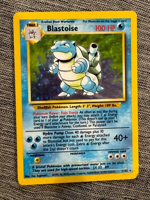 Pokémon TCG Blastoise Base Set 2/102 Holo Unlimited Holo Rare | eBay