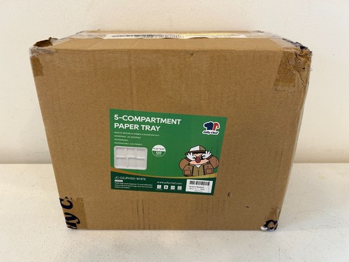 120 Jolly Chef 5-Compartment 10.25" x 8.25" Paper Trays Plates JC ...