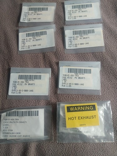 2pk Military Truck Humvee Caution HOT EXHAUST Warning Safety Label ...