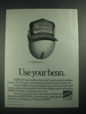 1987 ICI Americas Ambush Insecticide Ad - Use Your Bean | eBay