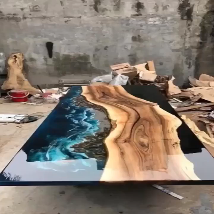 Resin Rock Epoxy Table /Ocean Wave Dining Table / Buy Coffee Table Top ...