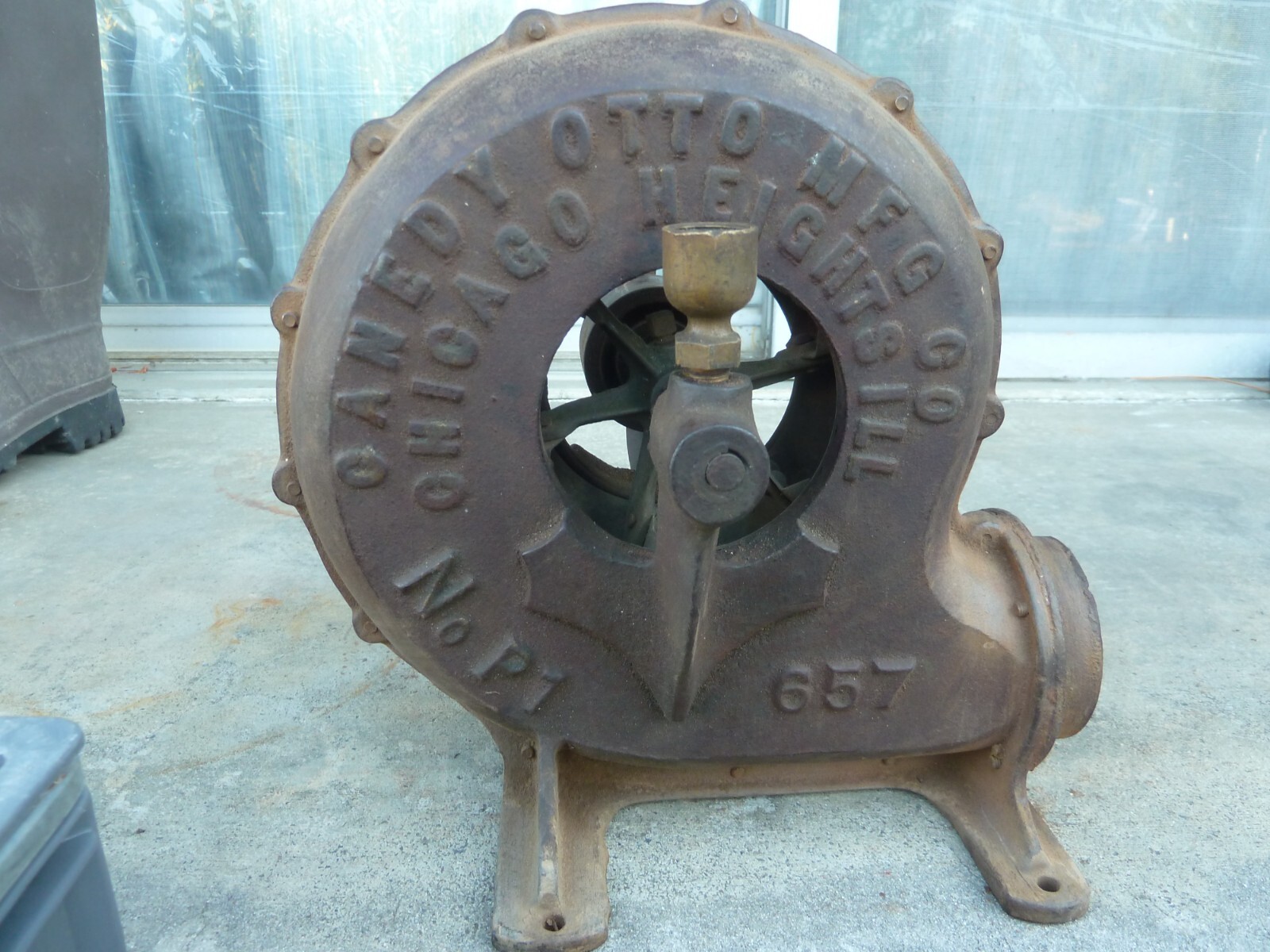VINTAGE BLOWER CANEDY OTTO #P1 belt drive forge, blacksmith | eBay