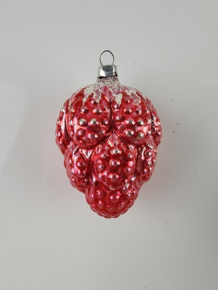 Antique Set Of 6 Blown Glass Cluster Grape BERRY Mica Christmas ...