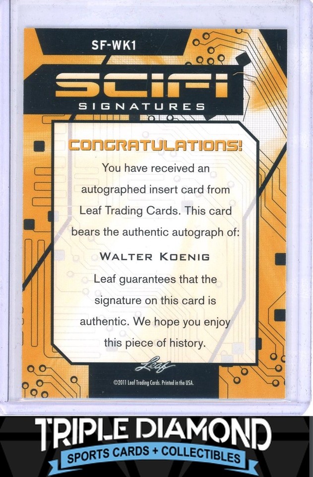 2011 Leaf Pop Century Walter Koenig Scifi Signatures Auto Y729 | eBay