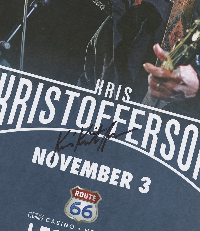 Kris Kristofferson autographed concert poster 2017 | eBay