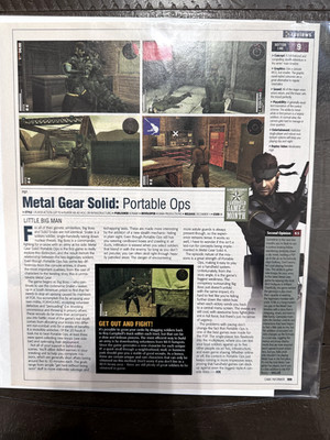 2006 Metal Gear Solid Portable Ops PSP REVIEW Game Print Ad/Poster ...