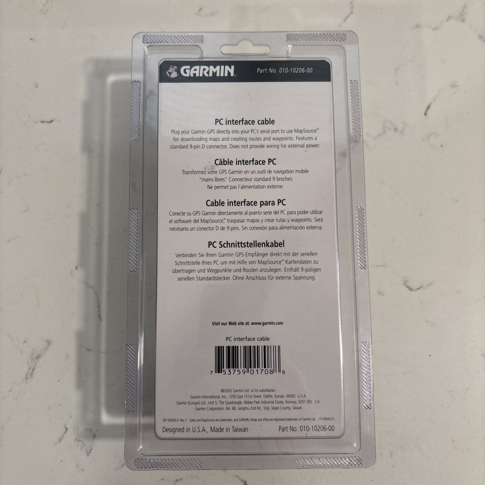 Garmin PC Interface Cable No. 010-10206-00 - New In Box | eBay