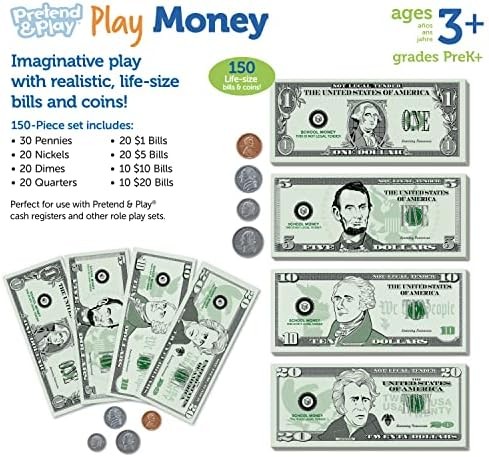Learning Resources Pretend Play Money Kids Math Manipulatives | eBay