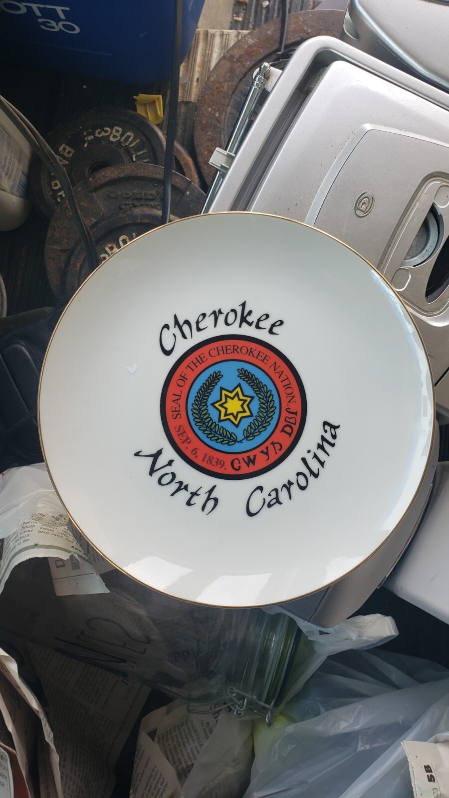 Native American Cherokee Plate From Cherokee NC Circa 1960 | eBay
