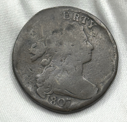 1807 Draped Bust Large Cent 1C “J.H” Initials Reverse | eBay