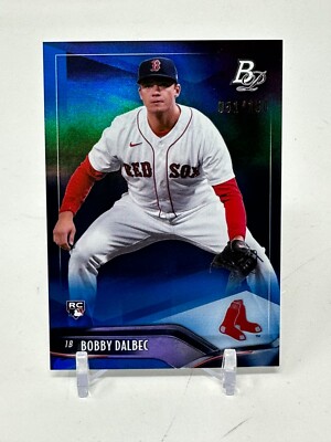 2021 Bowman Platinum Bobby Dalbec Rookie RC Blue Parallel Card #71 #05/ ...