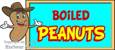 (Choose Your Size) Boiled Peanuts DECAL Food Truck Concession Vinyl ...