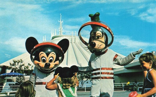 Disney Mickey & Goofy in Space Suits Postcard | eBay
