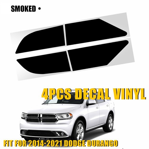 For 2014-2021 Durango Smoke Tail Light & Side Markers Tint Overlay ...