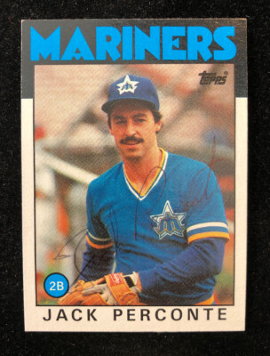 JACK PERCONTE 1986 TOPPS AUTOGRAPHED SIGNED AUTO BASEBALL CARD 146 ...