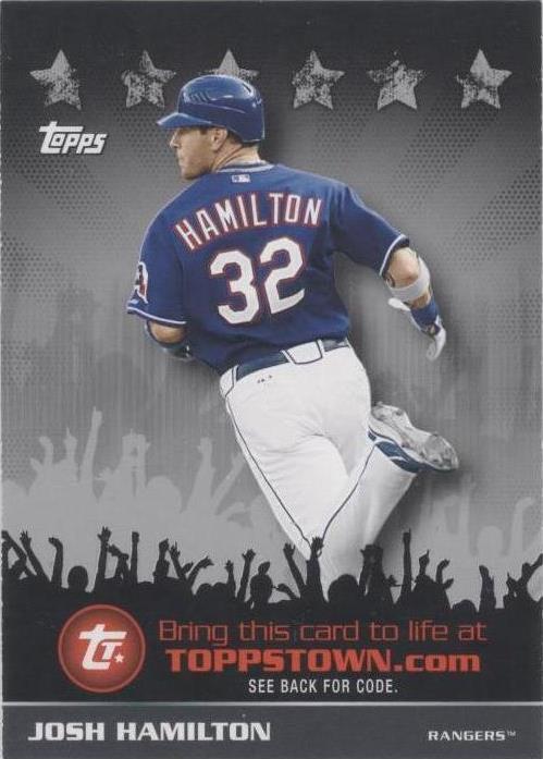 2009 Topps - Toppstown Redemption Code Cards Josh Hamilton #TTT23 for ...