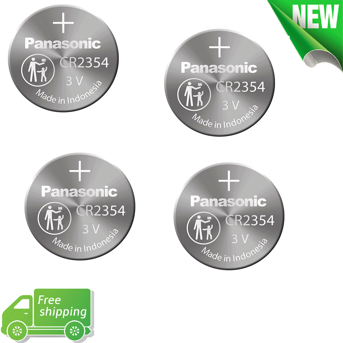 4 x PANASONIC CR2354 CR 2354 3v Lithium Battery - Expires 2034 - USA ...