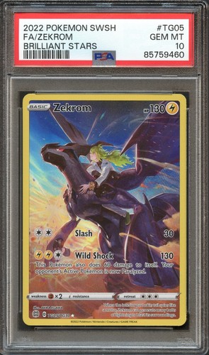 PSA 10 GEM MINT ZEKROM FULL ART TG05/TG30 BRILLIANT STARS 2022 POKEMON TCG | eBay