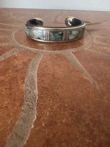 Charlie Favour Cuff Bracelet-Sterling Silver /Leather | eBay