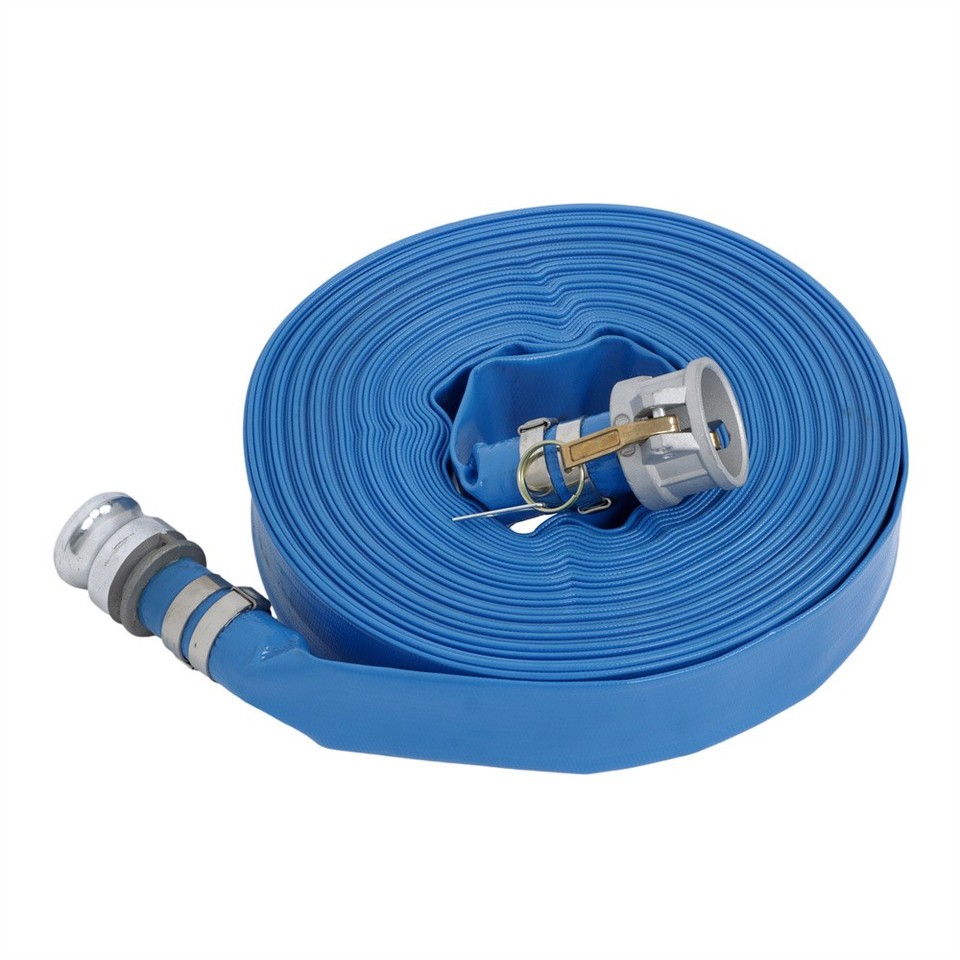 New 1-1/2" x 100 FT Irrigation Discharge Hose W/ Aluminum Connectors ...