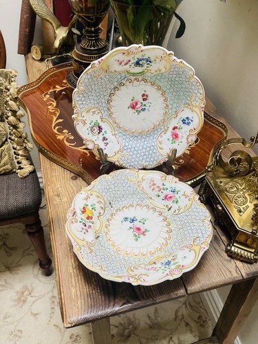 H&R Daniel Mayflower Antique Comport Plates .1820-1830 - Ultra Rare ...