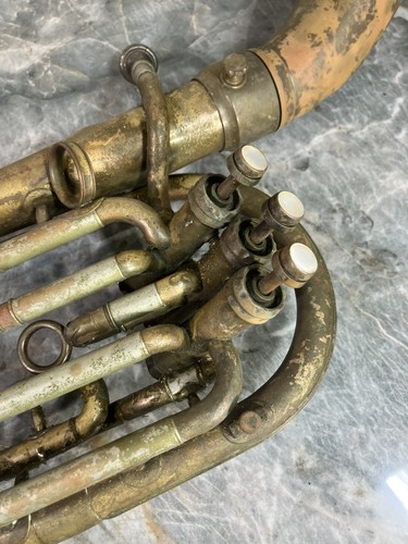 Vintage Antique 1800's F. Besson 3 Valve Tuba BREVETE London Serial No ...