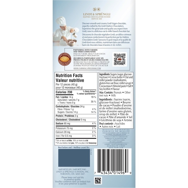 Lindt Vegan Salted Caramel Chocolate Bar | eBay