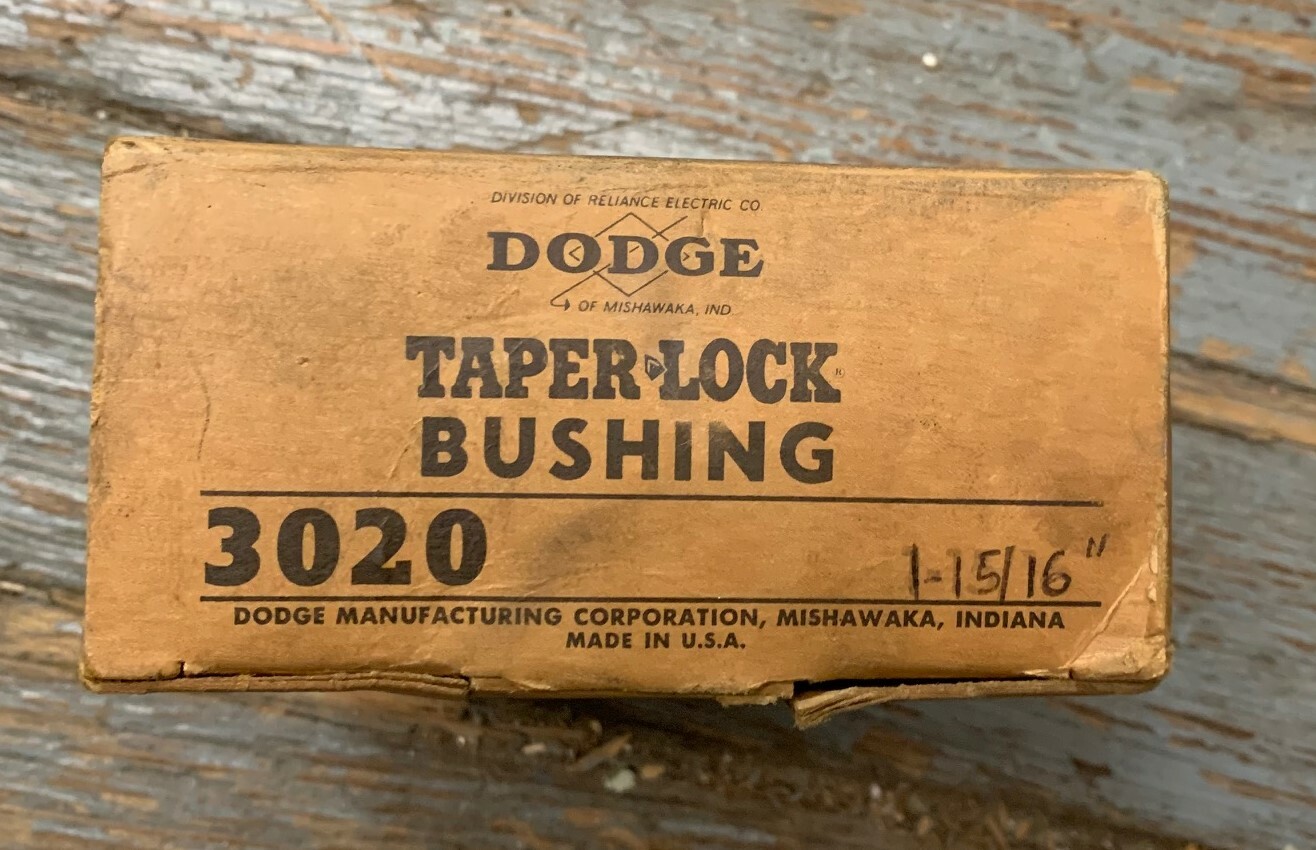 DODGE 3020 1-15/16 TAPER-LOCK BUSHING WITH KEYWAY NEW IN PACKAGE | eBay