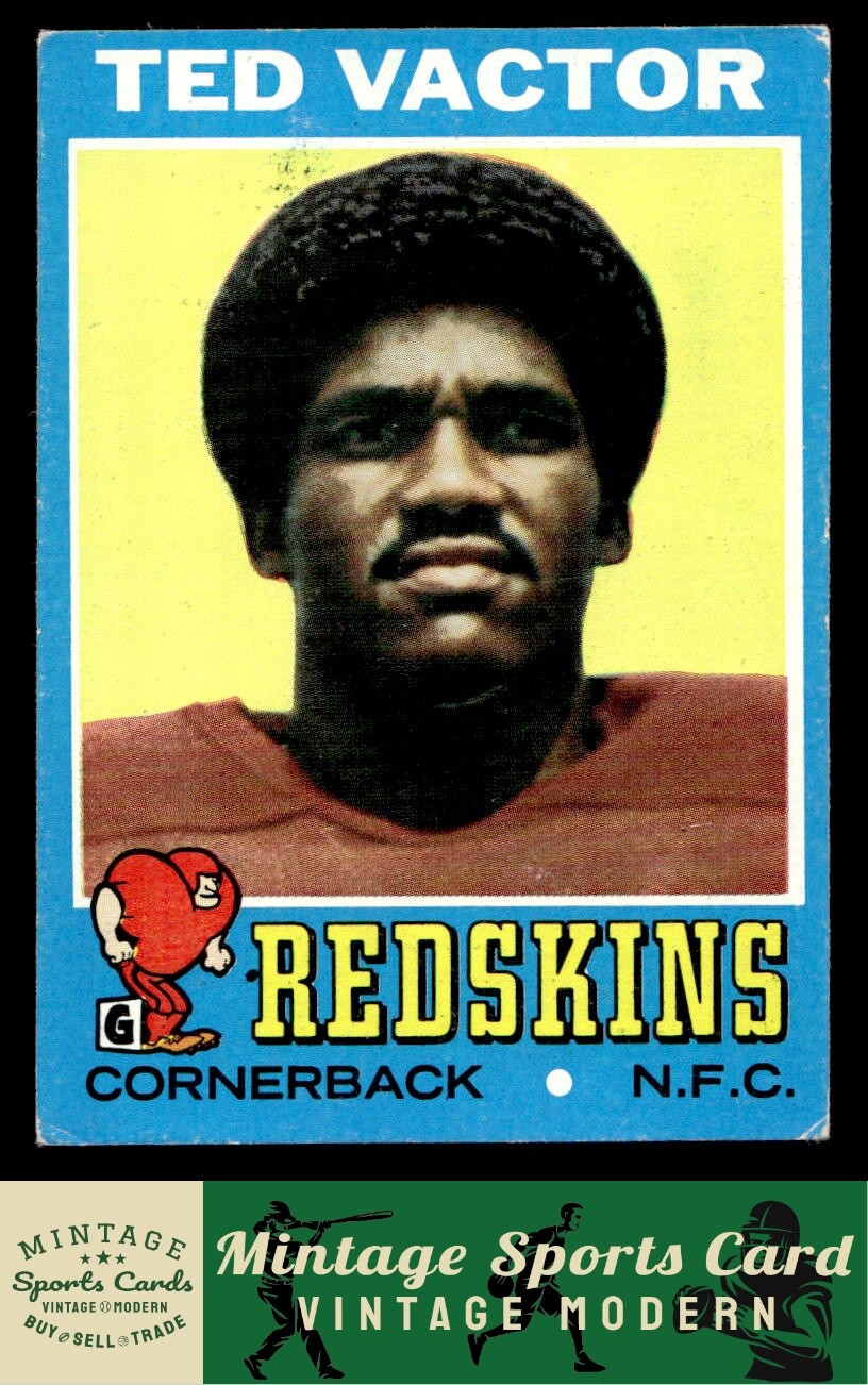 1971 Topps - Ted Vactor - Rookie RC #159 Redskins VG/EX | eBay