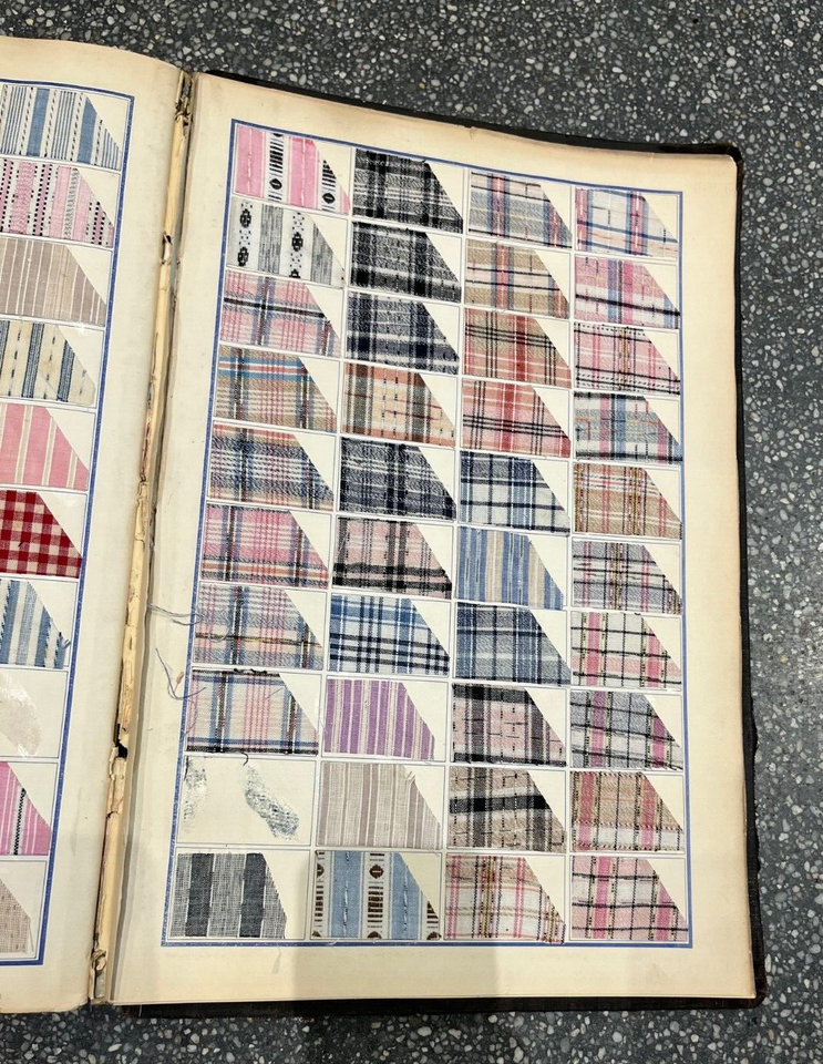 Original Antique French plaids,stripes swatchbook 1913/1914 over 5,000 swatches | eBay