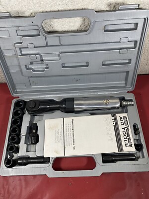 Coleman Powermate 3/8” Air Ratchet With Carrying Case Sockets ...