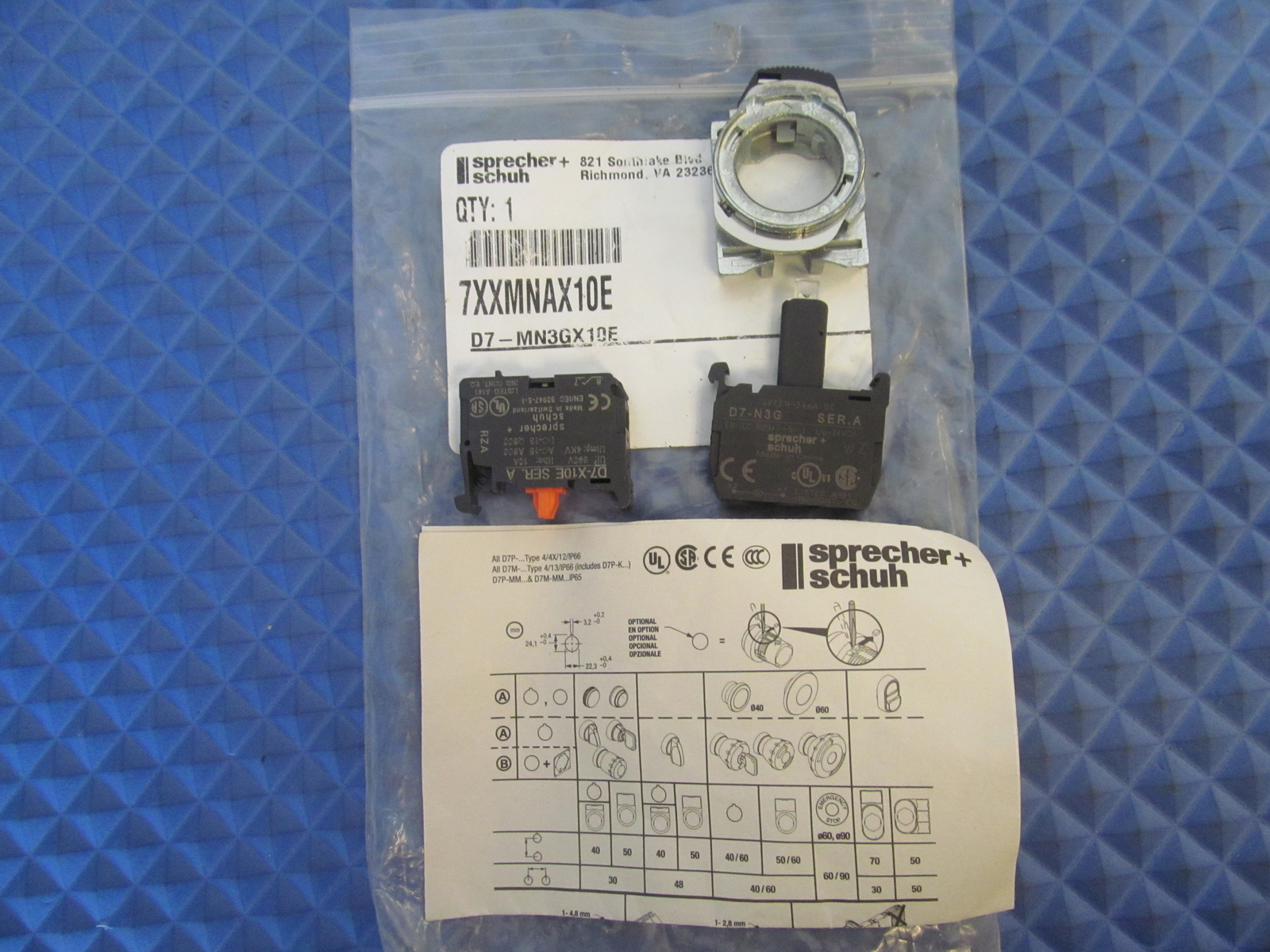 New Sprecher Schuh Pilot 7XXMNAX10E D7 MN3GX10E D7-X10E and D7-N3G (1 ...