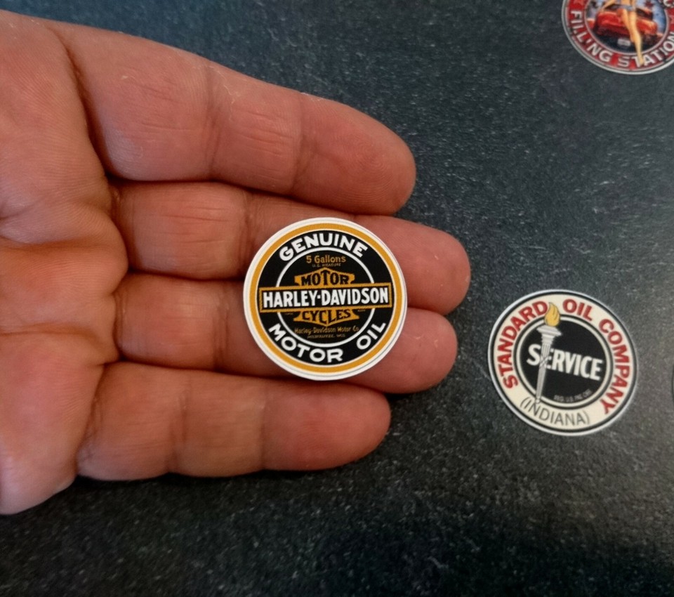 DECALS 15x 30 mm GASOLINE MOTOR OIL 1/32 to 1/8 VINTAGE USA ...