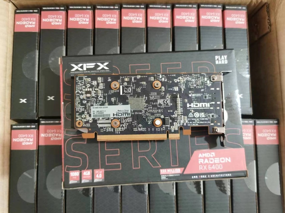 Low-Profile XFX SPEEDSTER SWFT105 RADEON RX 6400 Gaming GDDR6 4GB ...