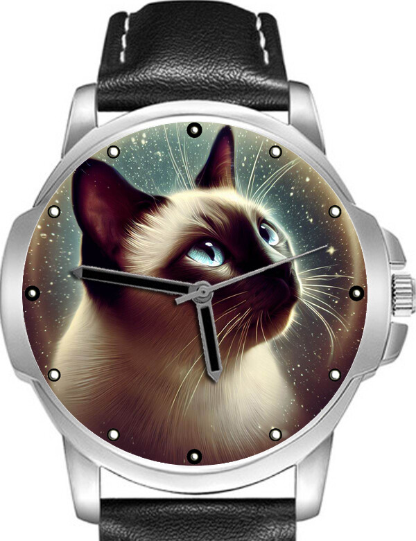 Siamese Cute Cat Looking Up #2 Unique Art Stylish Rare Quality Wrist ...