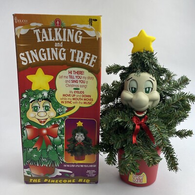 1997 Vintage Telco The Pine Cone Kid Talking and Singing Christmas Tree ...