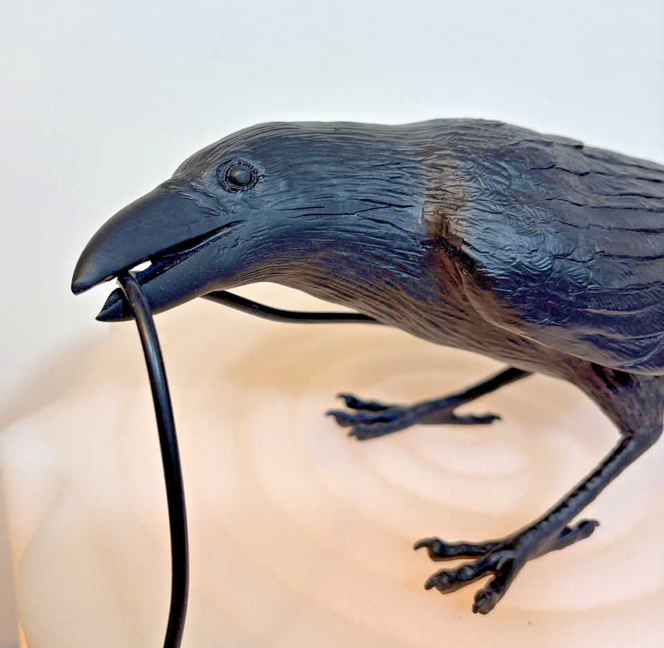 black raven / Bird Lamp - Seletti - Playing - warm LED light - USB and ...