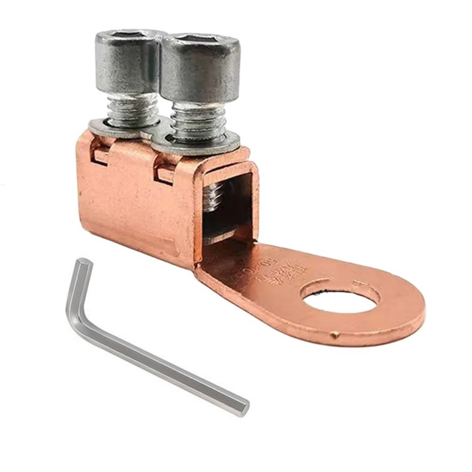 Car Battery Terminal Connector Brass Block with Tightening Screw and ...