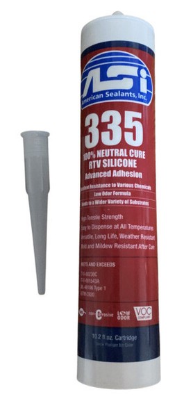 ASI 335 Neutral Cure RTV Silicone - 10.2 oz (335CL-C24) for sale online ...