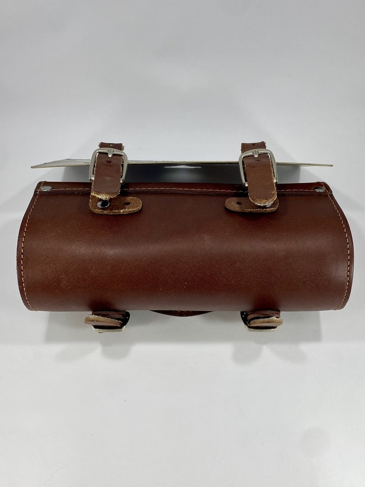 NOS Origin8 Classique Sport Leather Saddle Bag Brown Hammered Rivet For ...