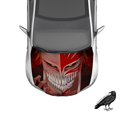 Anime Hood Wrap Ichigo Hollow Bleach V3 Weatherproof Vinyl Car Decal 50 ...