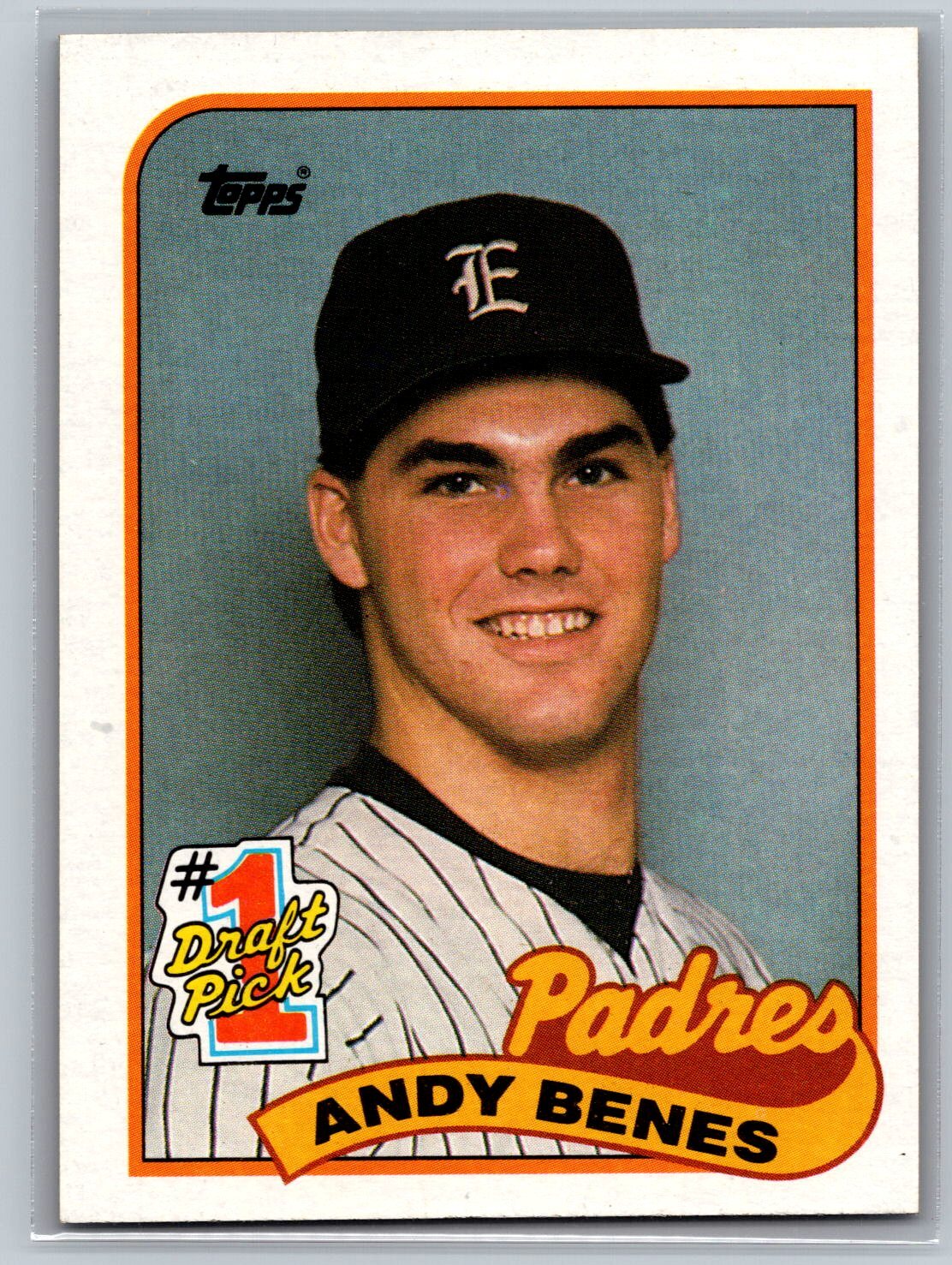 1989 Topps No. 1 Draft Pick Baseball #437 Andy Benes RC San Diego ...