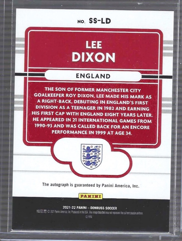 LEE DIXON 2021-22 PANINI DONRUSS SIGNATURE SERIES AUTO #SS-LD | eBay
