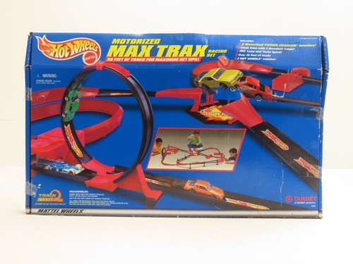 Mattel 21023 Hot Wheels Motorized Max Trax Racing Set LN | eBay